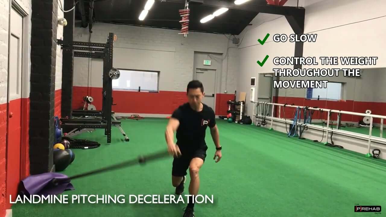 Pitcher's Landmine Deceleration Drill - [P]rehab