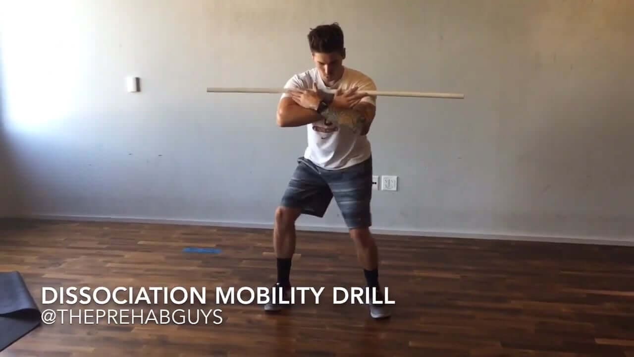 Dissociation Drill For Upper And Lower Body With Dowel - [P]rehab