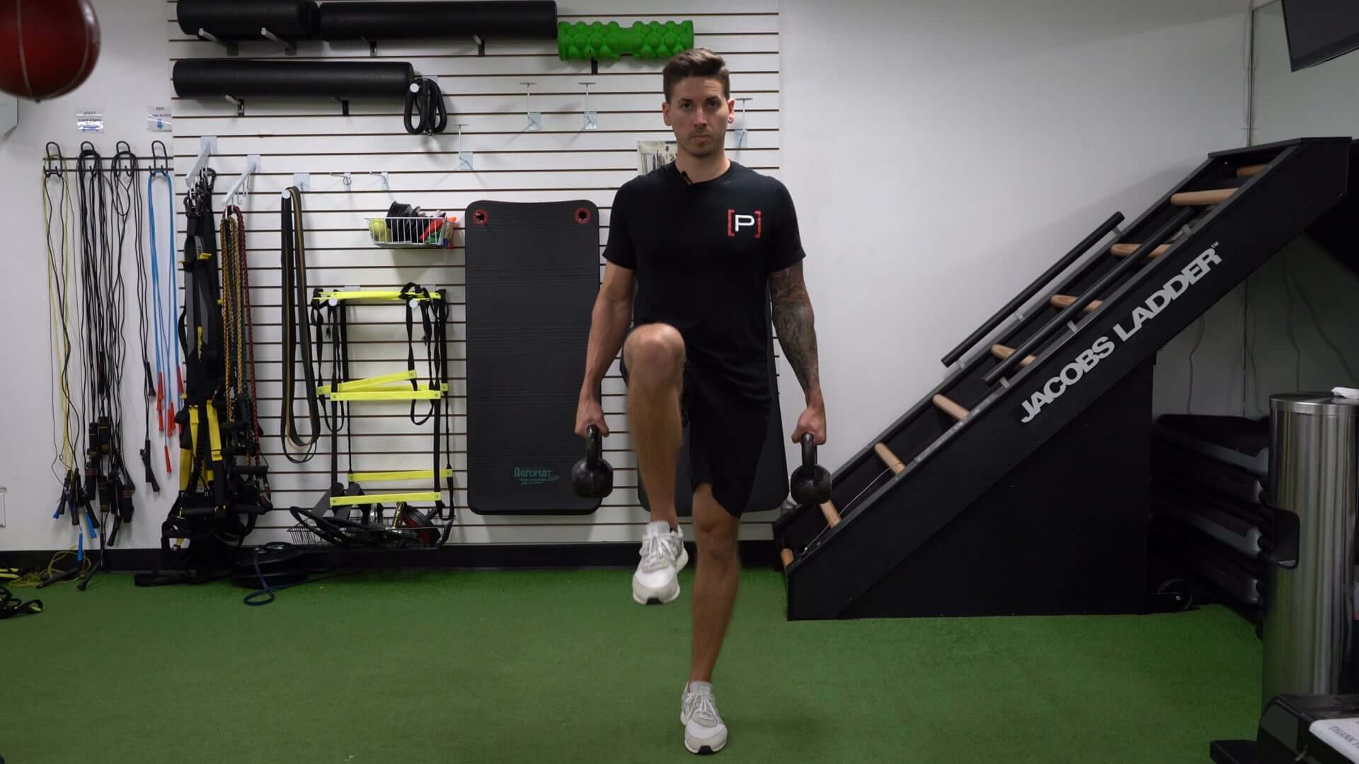 Static Bilateral Farmer Carry March With Kettlebell - [P]rehab