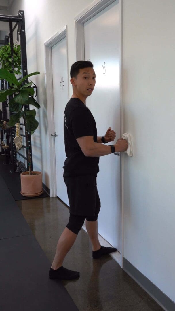 Isometric Shoulder Flexion - Wall Support - [P]rehab