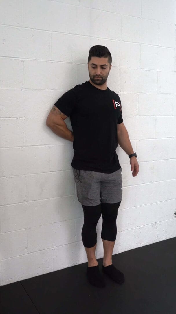 Shoulder Internal Rotation Stretch - Wall Support - [P]rehab