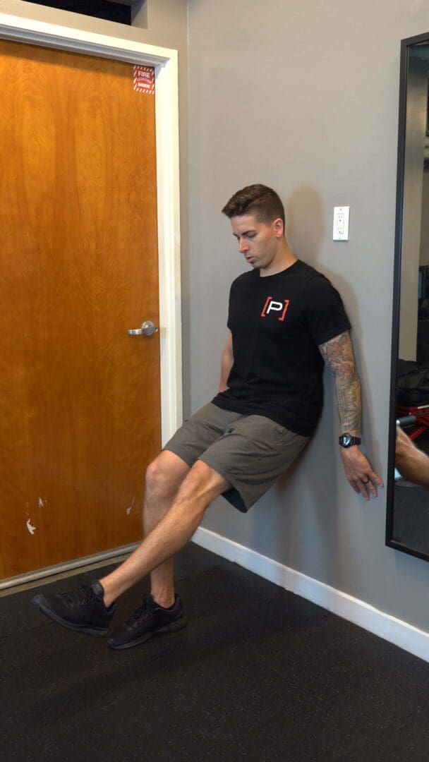 Single Leg Wall Sit - [P]rehab