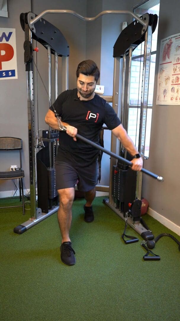 Split Stance Chop - Bar - [P]rehab