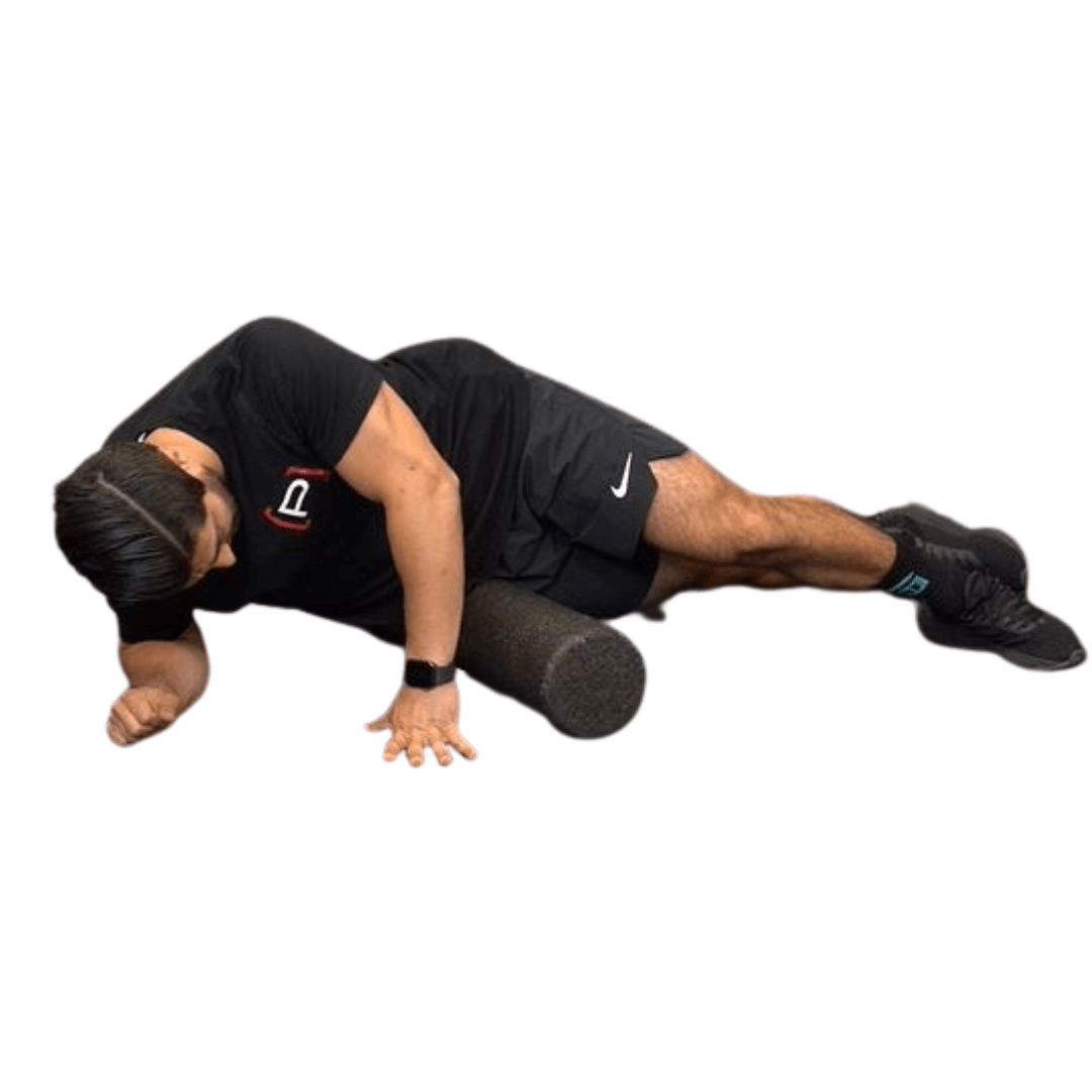 TFL And IT Band Foam Rolling - Step 1