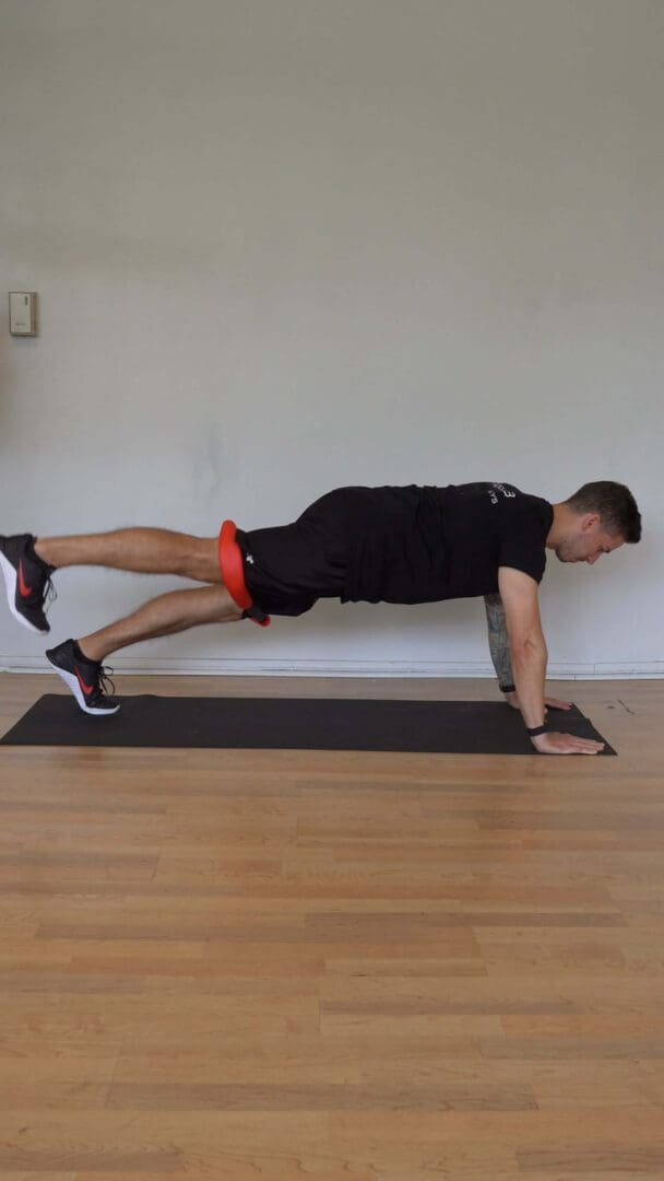Tall Plank Leg Lift - Band - [P]rehab