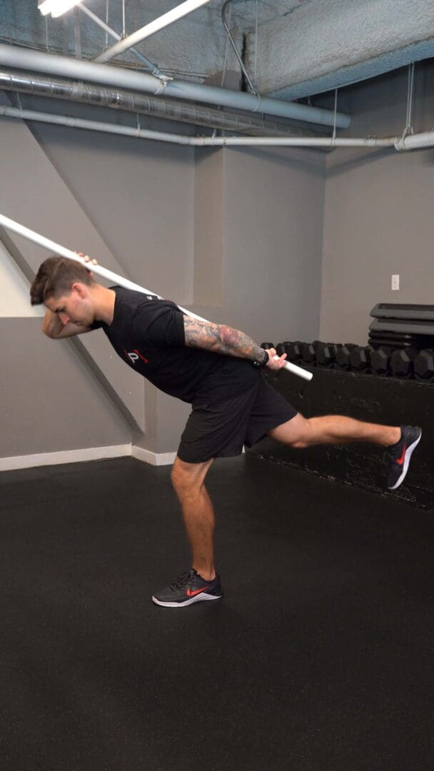 Single Leg Hip Hinge - Dowel - [P]rehab