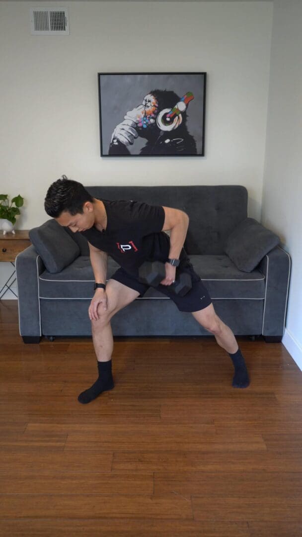 Split Stance Row - Dumbbell - [P]rehab