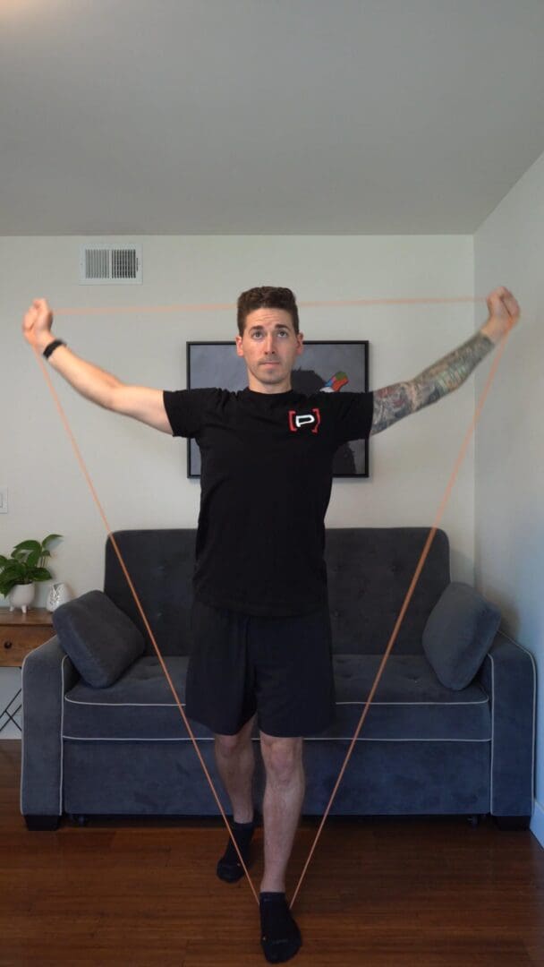 Overhead Press With Pull Apart - Band - [P]rehab