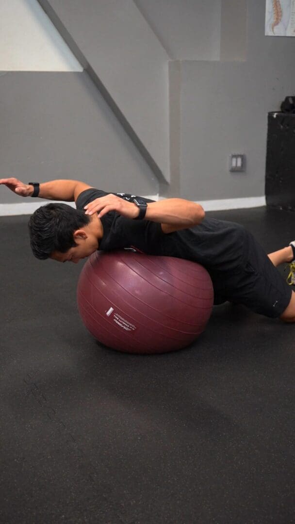 Prone Shoulder External Rotation - 90/90, Swissball - [P]rehab