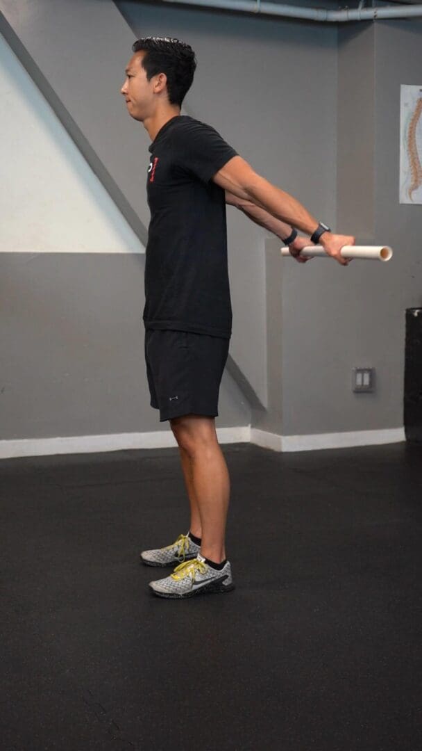 Shoulder Extension - AAROM, Dowel - [P]rehab