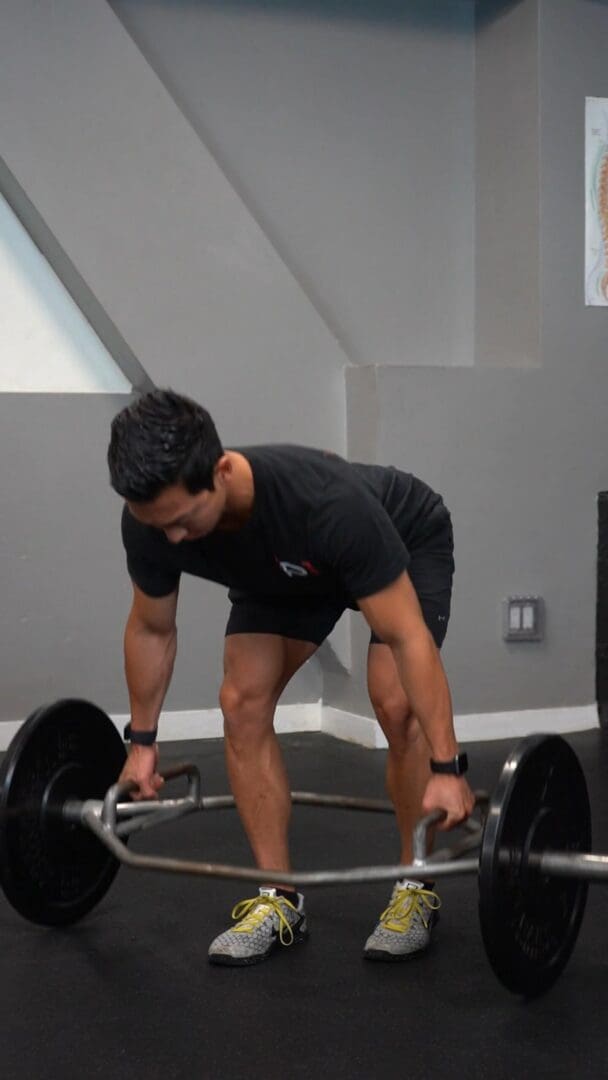 Staggered Stance Deadlift - Hex Bar - [P]rehab