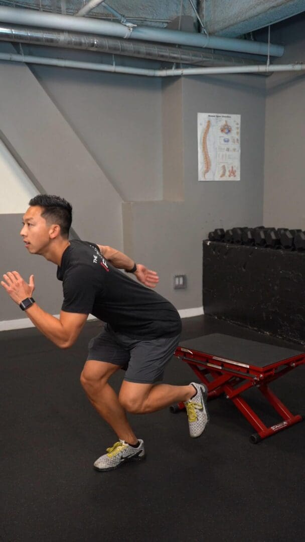 Single Leg Rotational Depth Drop - Outside - [P]rehab