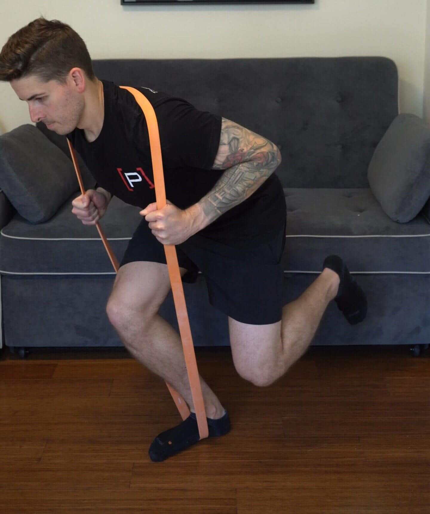 Single Leg Squat - Band - [P]rehab