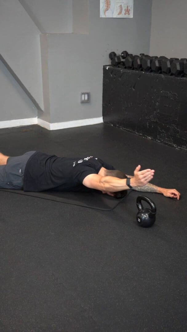 Prone Overhead Lift Off - Kettlebell - [P]rehab
