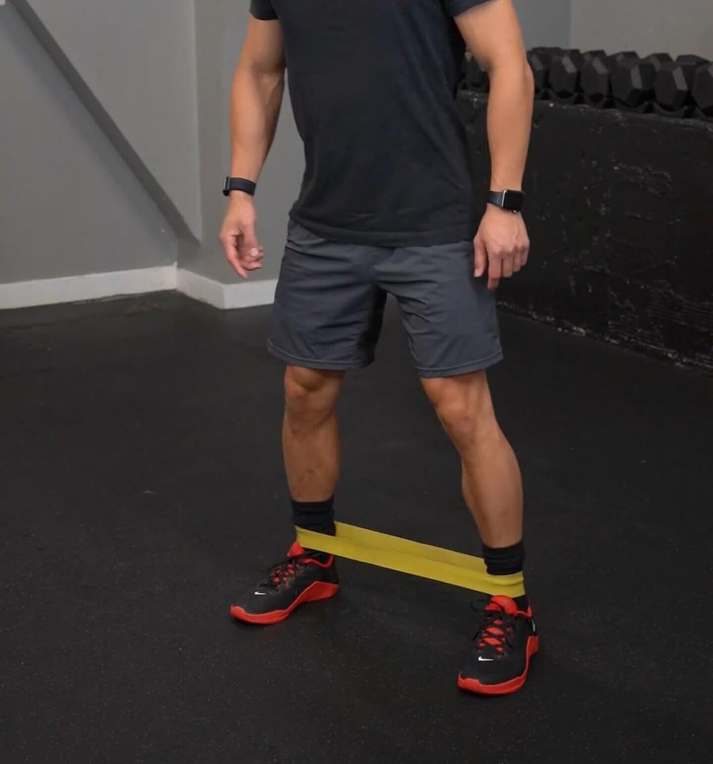 Side Step - Knees Straight, Band - [P]rehab