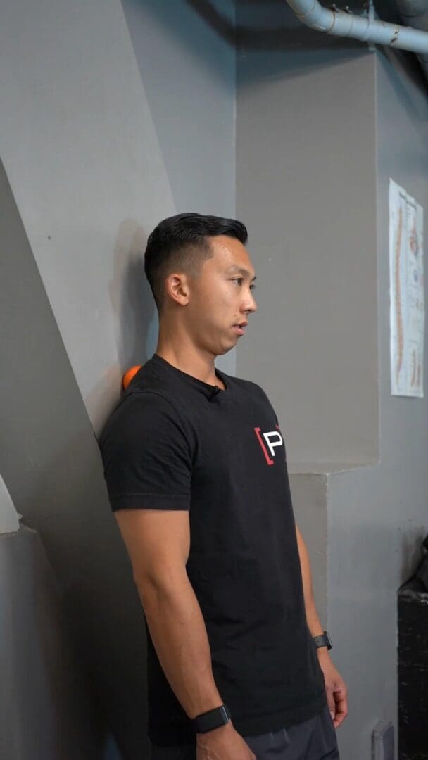 Levator Soft Tissue Mobilization - Lacrosse Ball, Wall Supported - [P]rehab