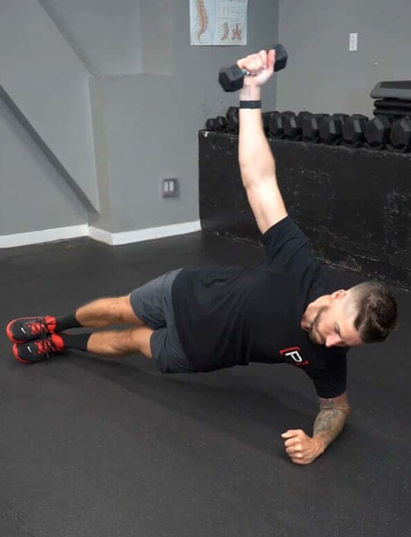 Side Plank T - Dumbbell - [P]rehab