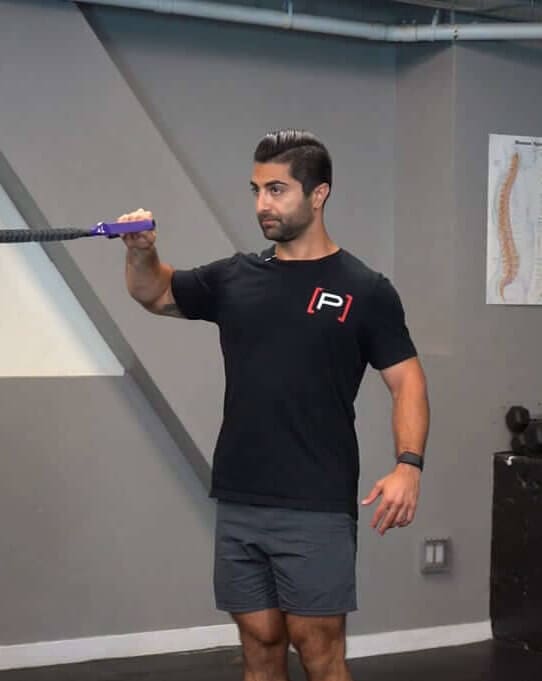 Eccentric Shoulder External Rotation Walk Out - 90/90, Band - [P]rehab