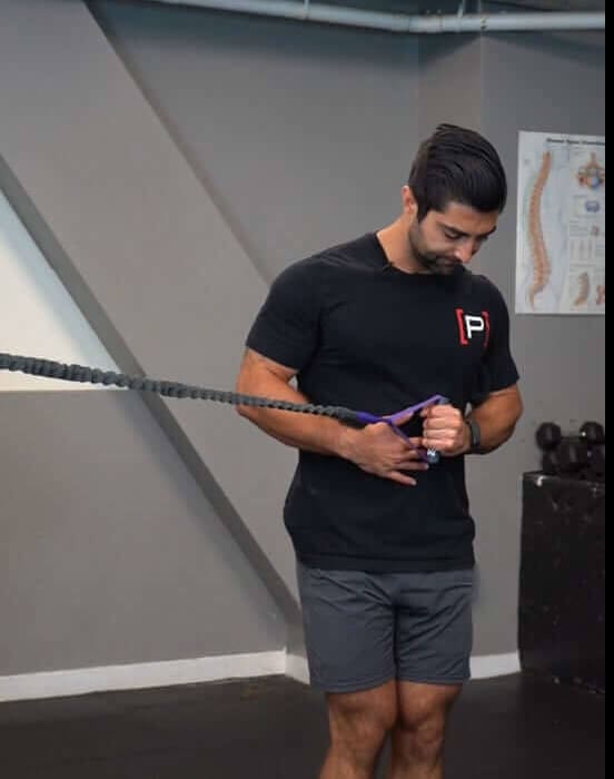Eccentric Shoulder External Rotation Walk Out - Band - [P]rehab