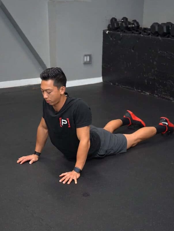 Prone Press Up - Full Elbow Extension - [P]rehab