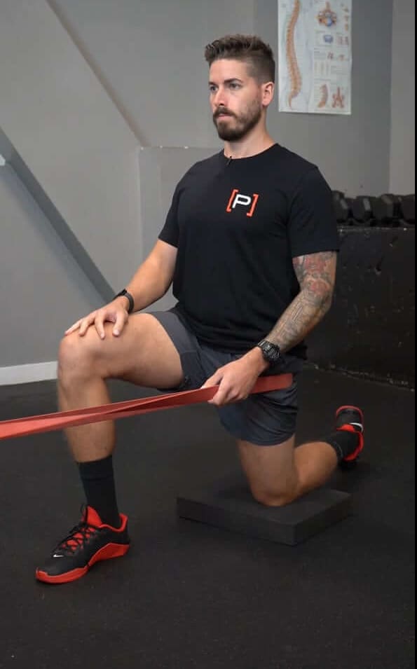 Half Kneeling Anterior Hip Mobilization - Band - [P]rehab