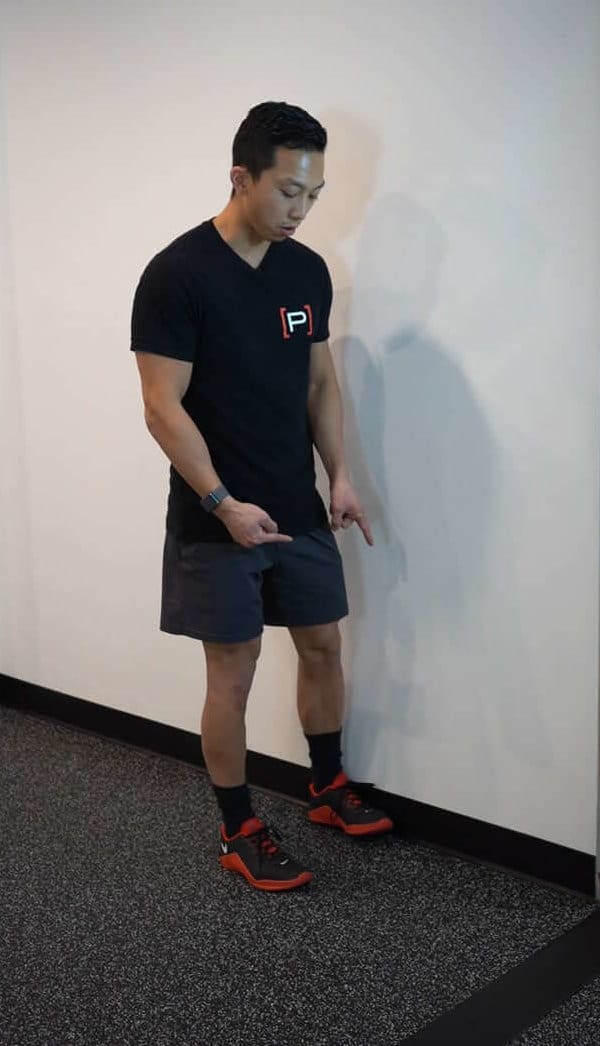 Isometric Standing Hip Abduction - At Wall - [P]rehab