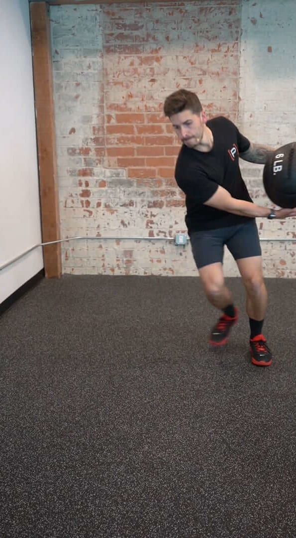 Lateral Bound to Medball Throw - Sideways - [P]rehab
