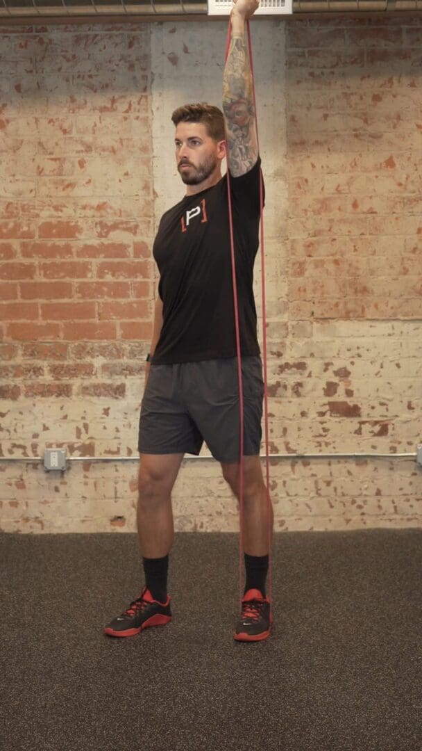 Single Arm Shoulder Press - 3 Way, Band - [P]rehab