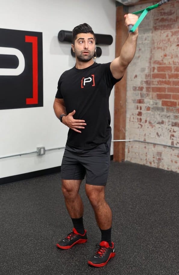 D2 Shoulder Extension - Rotation, Band - [P]rehab