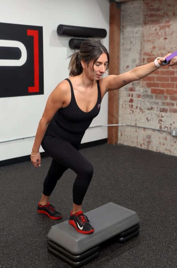 Standing Posterior Sling Step Up - Step Up to Shoulder Extension - [P]rehab