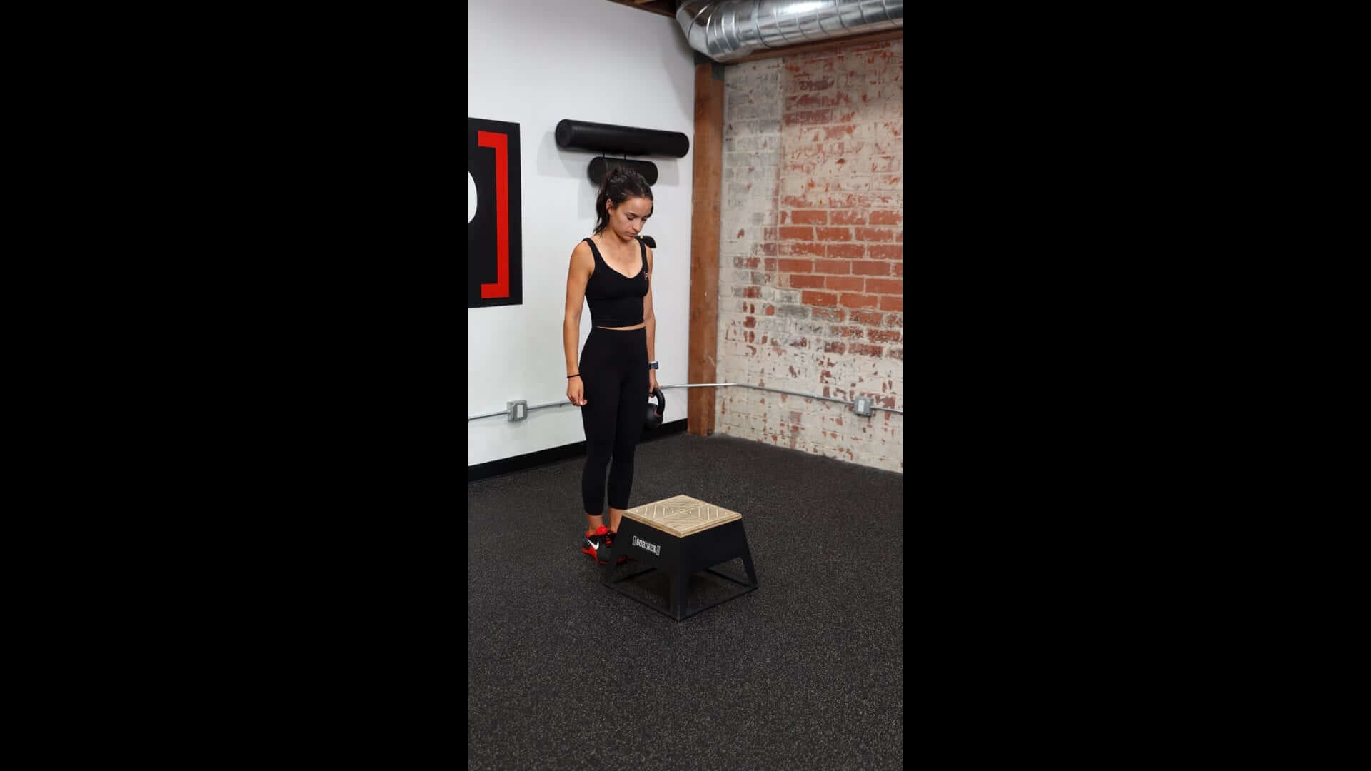 Anterior Step Up with Weight- Pelvic Floor Contraction, Kettlebell - [P ...