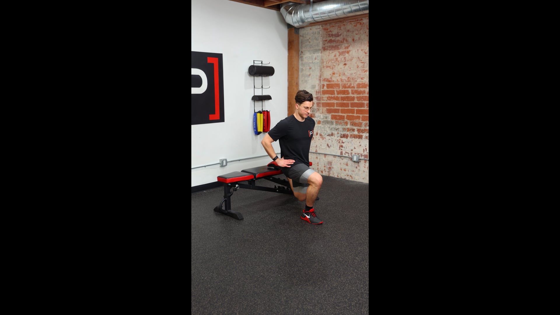 Rear Foot Elevated Split Squat - Isometric - [P]rehab